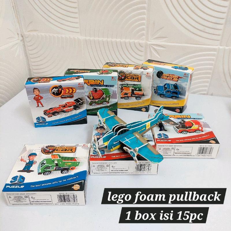 Mainan Puzzle Kendaraan 3D Pullback Toys - Pesawat, Kereta, Mobil ...
