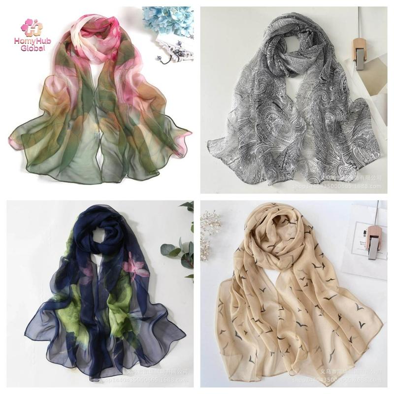 Selendang Panjang untuk Wanita, Rekaan Cahaya Teratai dan Bulan, - TikTok Shop Malaysia