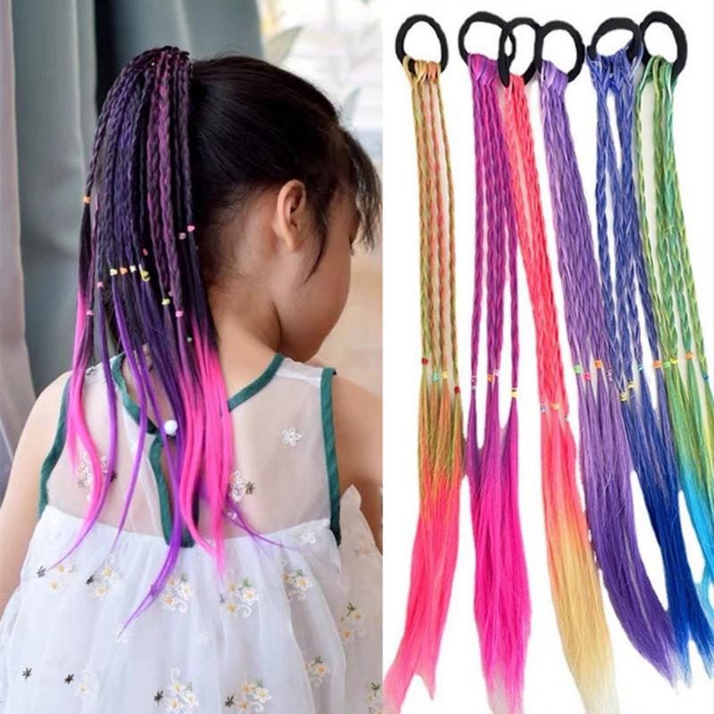 Rambut palsu tocang kecerunan berwarna-warni untuk kanak-kanak - TikTok ...