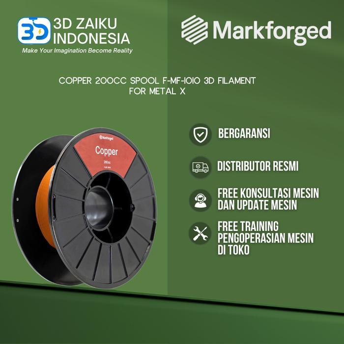 READY STOCK MARKFORGED COPPER 200CC SPOOL F-MF-1010 3D FILAMENT - Shop ...
