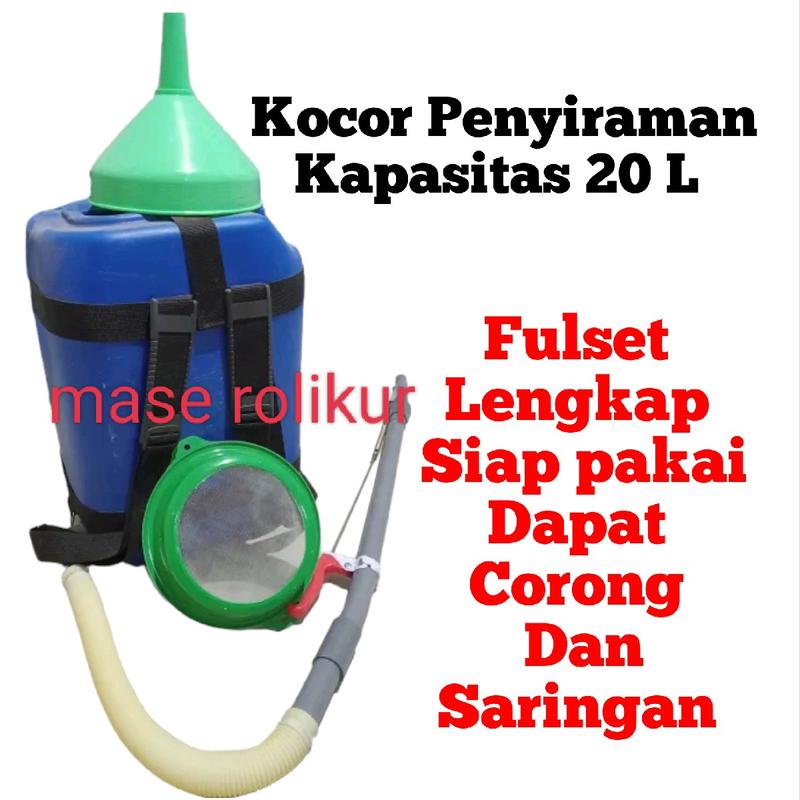 Alat Kocor Pupuk Cair kapasitas 20L fulset lengkap corong dan saringan ...