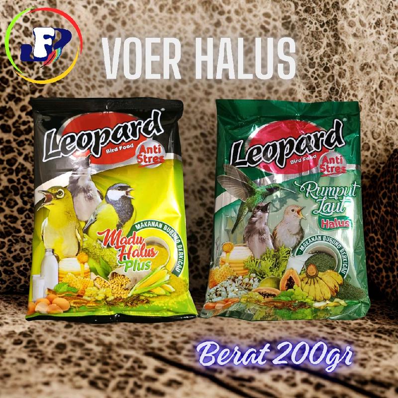 Leopard Pakan Burung Leopard Halus 200gr Anti Stres Makanan Burung Voer ...