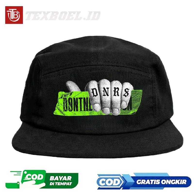 Texboel.id Topi 5 panel Hitam Topi snapblack Snapback - Shop | Tokopedia