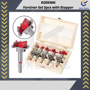 KODENKI Mata Bor Kayu 5 Pcs Forstner Drill Bit Set TCT Engsel Sendok ...