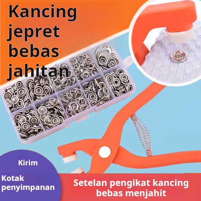 Alat pemasangan kancing jepret warna logam gesper lima caban - Shop ...