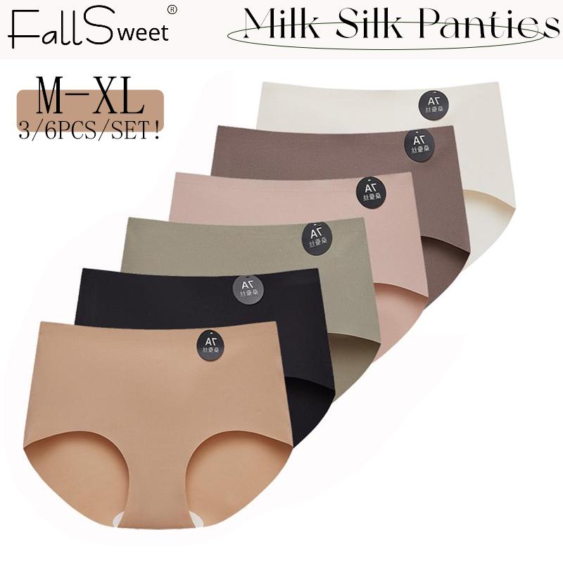 Women's 3/6PCS Panties Set 7A Mulberry Silk Milk Underwear Women's ...