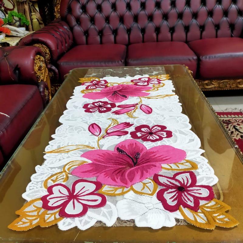 TAPLAK MEJA RUANG TAMU \ TAPLAK MEJA MINIMALIS MOTIF BUNGA BESAR - Shop ...