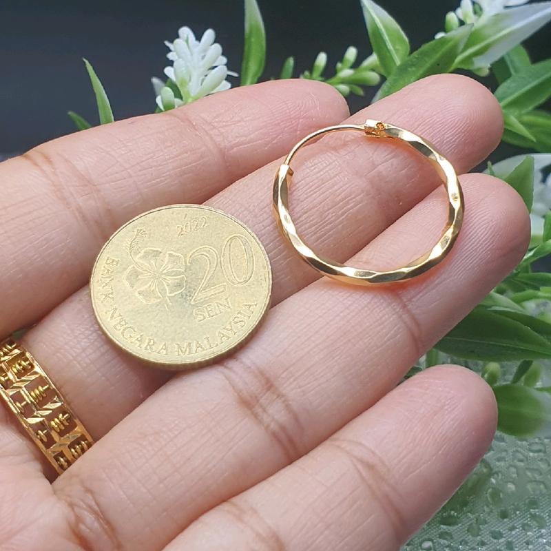 Plain Goldplated Valayam Hoop Earring Daily wear - TikTok Shop Malaysia