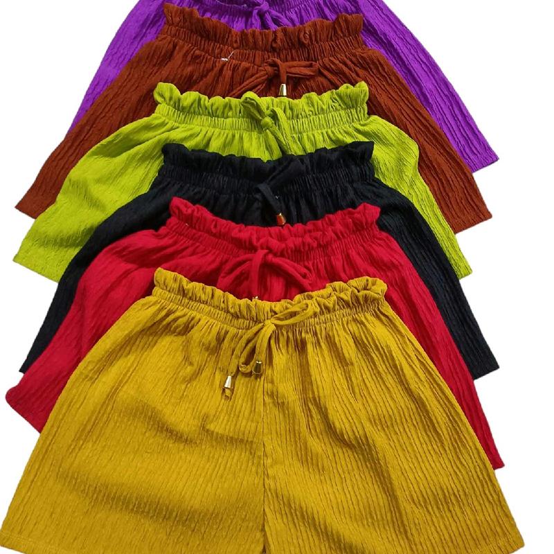 6PCS CREPE PLAIN SHORT SMALL-LARGE - TikTok Shop Philippines