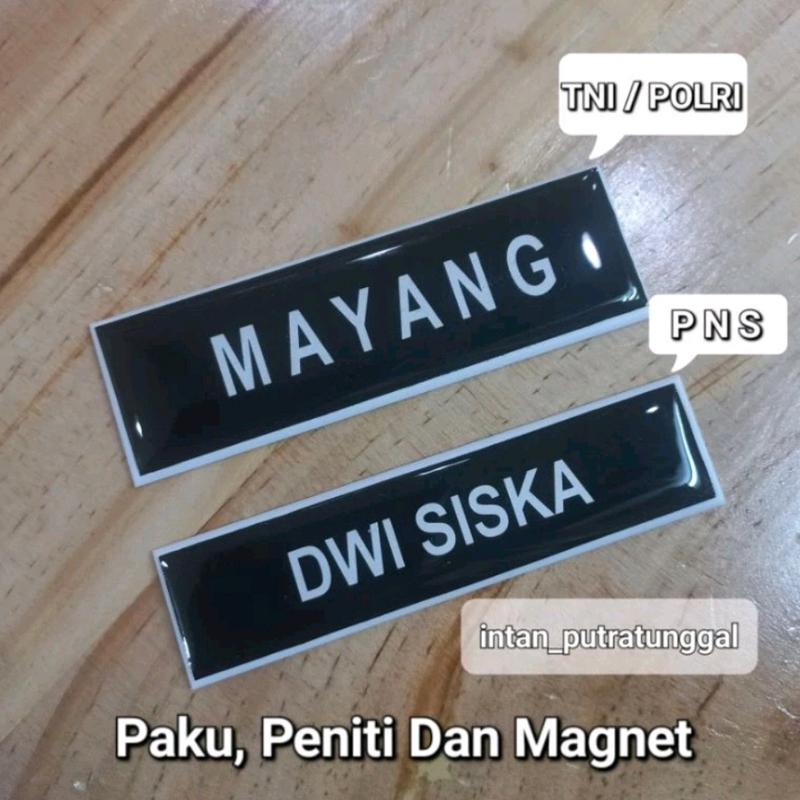 name tag pdh l name tag pdh akrilik polos - Shop | Tokopedia