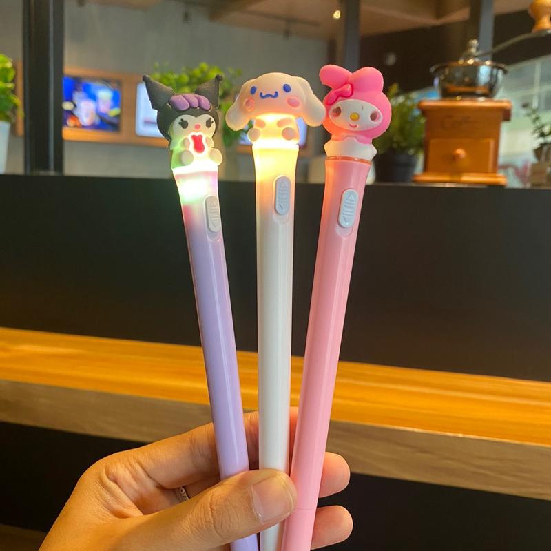 Pulpen LED Sanrio (Tersedia karakter Kuromi,Melodi dan Cinamonrol dan ...