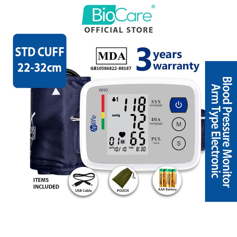 [STD Cuff] bplife Blood Pressure Monitor 3 years warranty 22-32cm ...