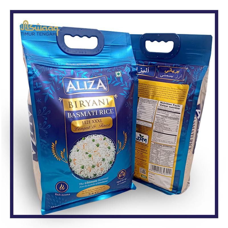 Aliza Biryani Basmati Rice 5kg Super Premium XXXL - Shop | Tokopedia