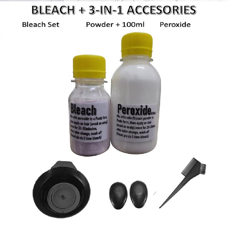 BLEACH & PEROXIDE 100ML Set peroxide 12% 9% 6% bleaching hai - TikTok ...