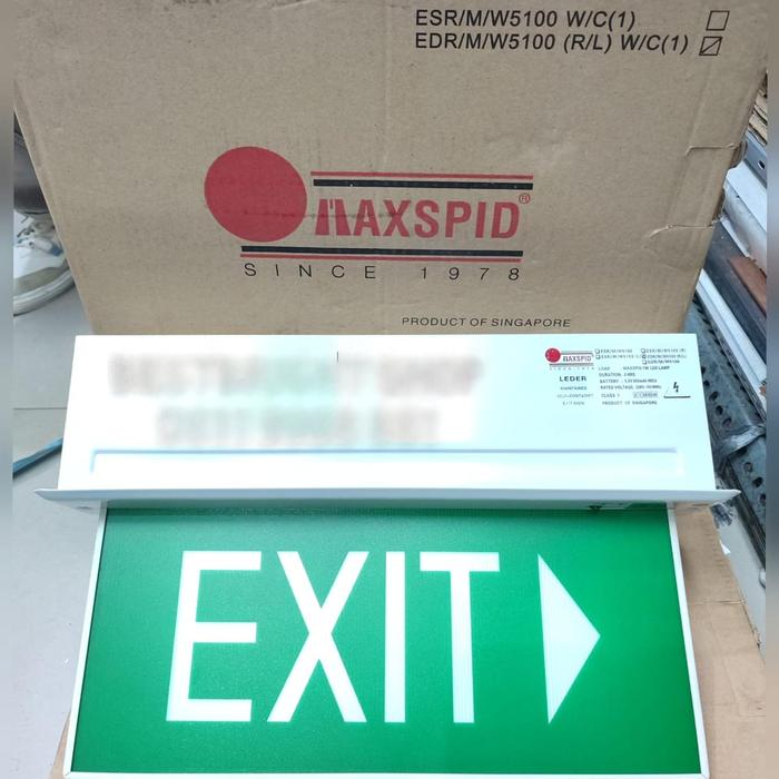 Jual Lampu Emergency Exit Maxspid / Exit Lamp Maxspid - Jakarta Pusat ...