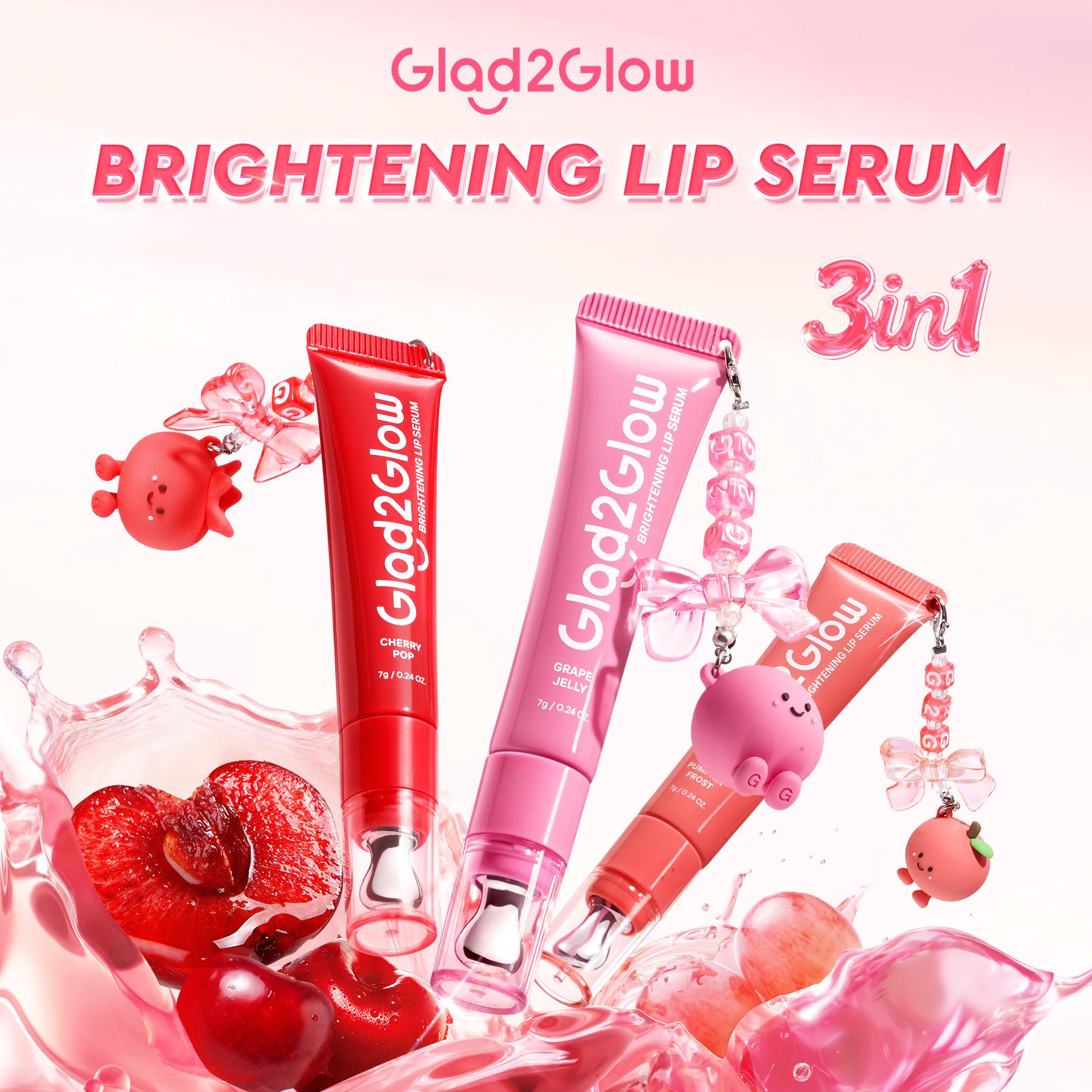 [HOT]Glad2Glow Lip Serum 2PCS Set-Pink / Berry / Peach / Clear Color ...