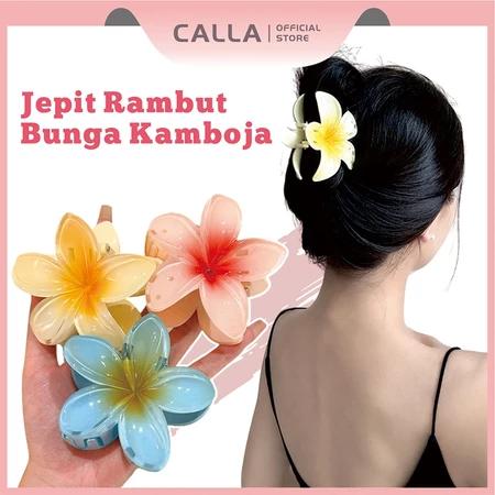 Calla Jepit Bunga Kamboja 8CM Jepit Rambut Wanita Bahan Akrilik - Shop ...