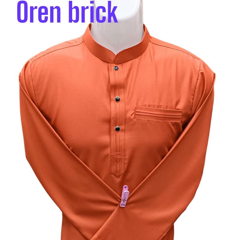 2024 viral baju oren bata kurta dowasa 100% original kotton kain ...