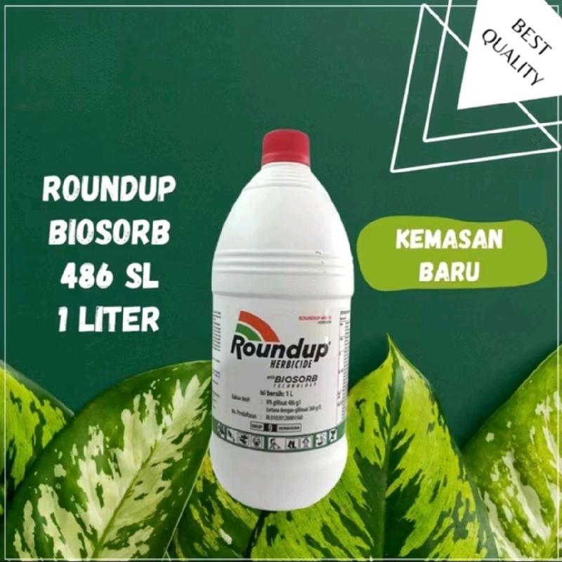 ROUNDUP 486 SL 1 LITER Pembasmi Rumput Original/ Racun Rumput/ Pembasmi ...