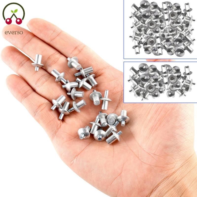 50Pcs Round Head Rivet Set Reusable Aluminum Core Rivet Hammer - TikTok ...