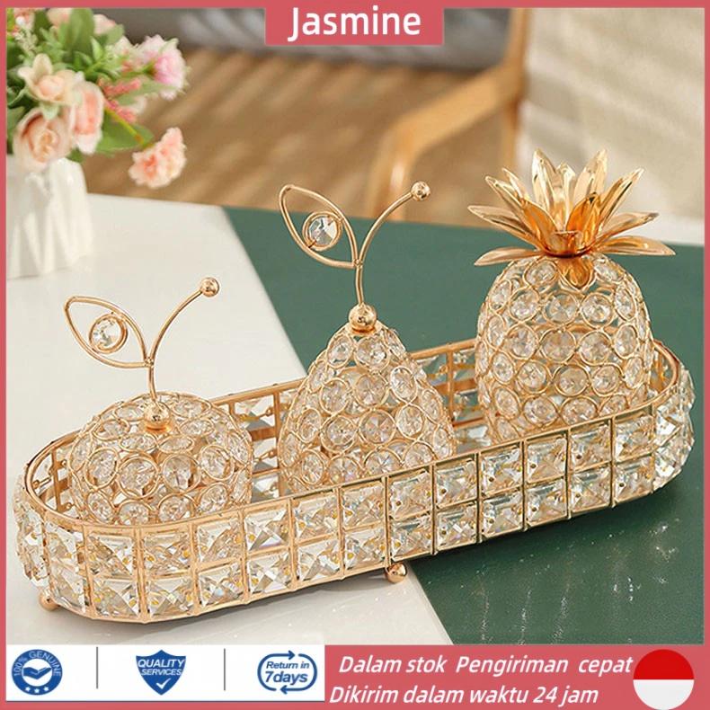Ornament Kristal Buah / Dekorasi Ruang Tamu Kristal Crystal Nanas ...