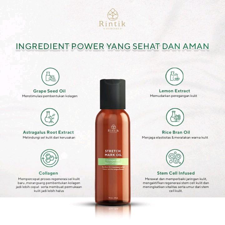 Rintik Skincare Stretch. Mark Oil -Pudarkan Stretchmark Selulit - Shop | Tokopedia