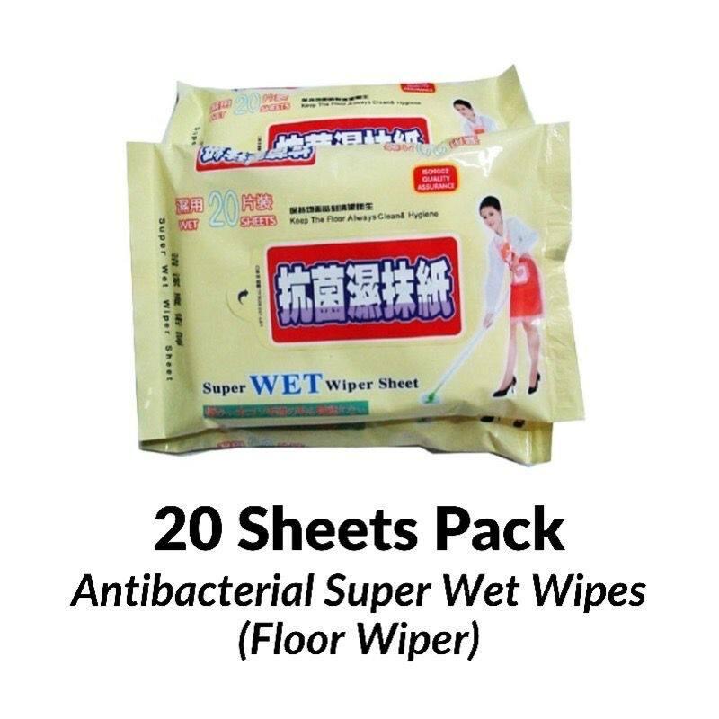 Super Wet wiper sheet 20 Sheets Electrostatic mop refill Anti-bacteria ...