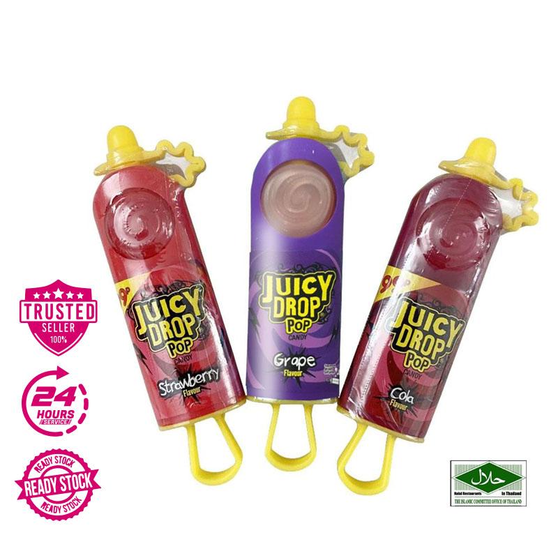 (RANDOM) Juicy Drop Pop Candy Random Flavours 26g 1pcs Lollipop ...