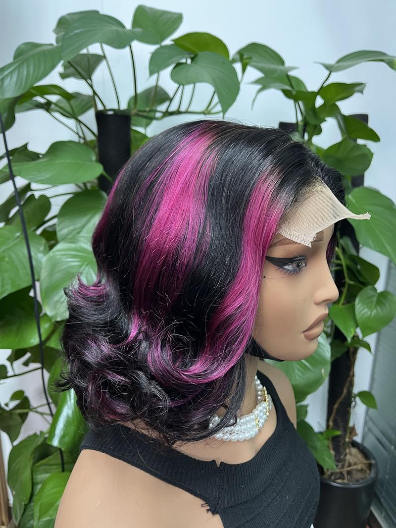 Anytime Hair 250% Density 5x5 Lace Closure Wig, Short Loose Bouncy Wig ...