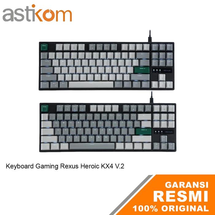 Jual Keyboard Gaming Rexus Heroic KX4 V.2 Wired - Light Grey, Switch ...