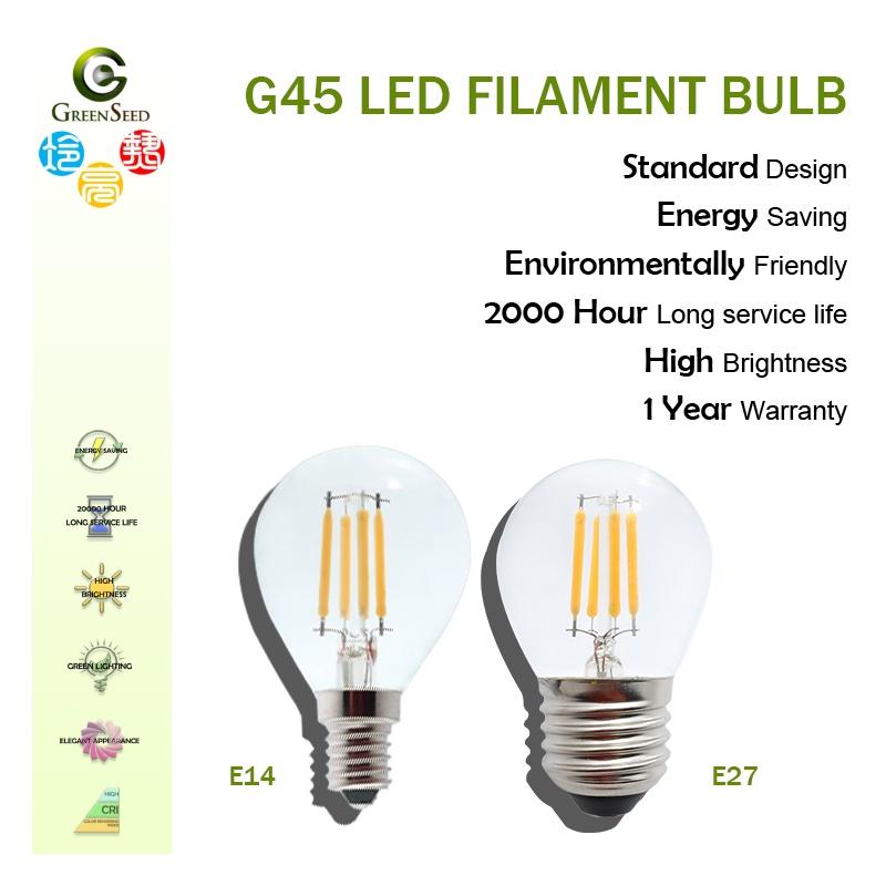 Gs Lighting G45 Filament Golf Ball Design LED Bulb 4W DL WW E14 ...