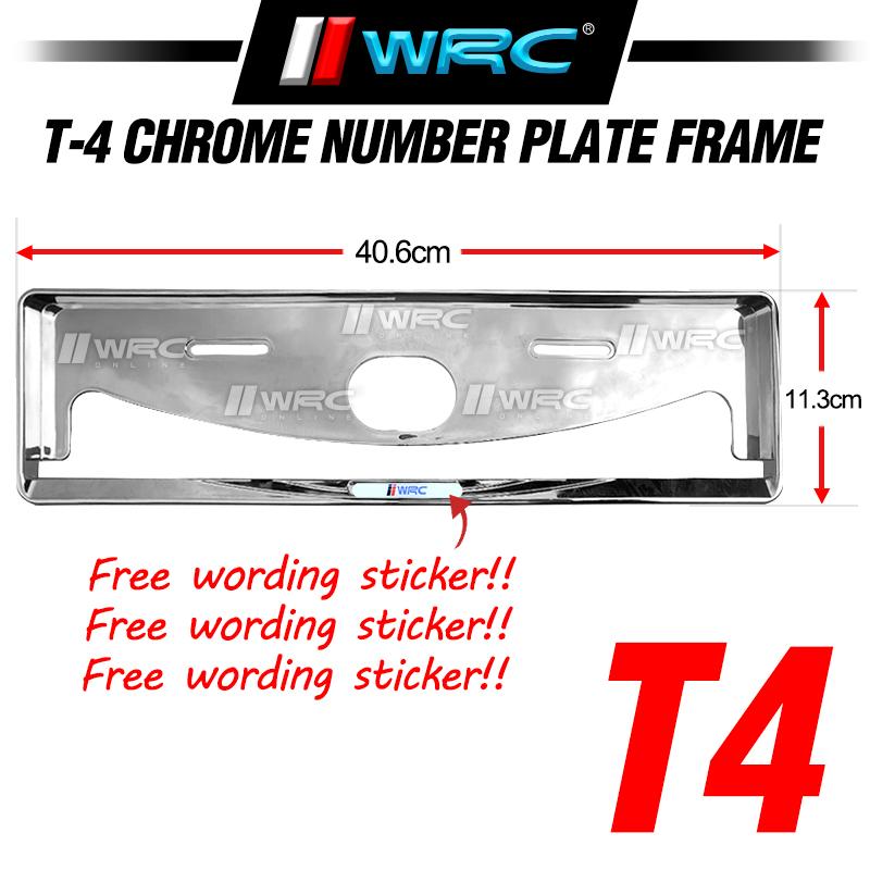 T-4 CHROME Number Plate Frame JDM Daihatsu Japan Style Universal ...