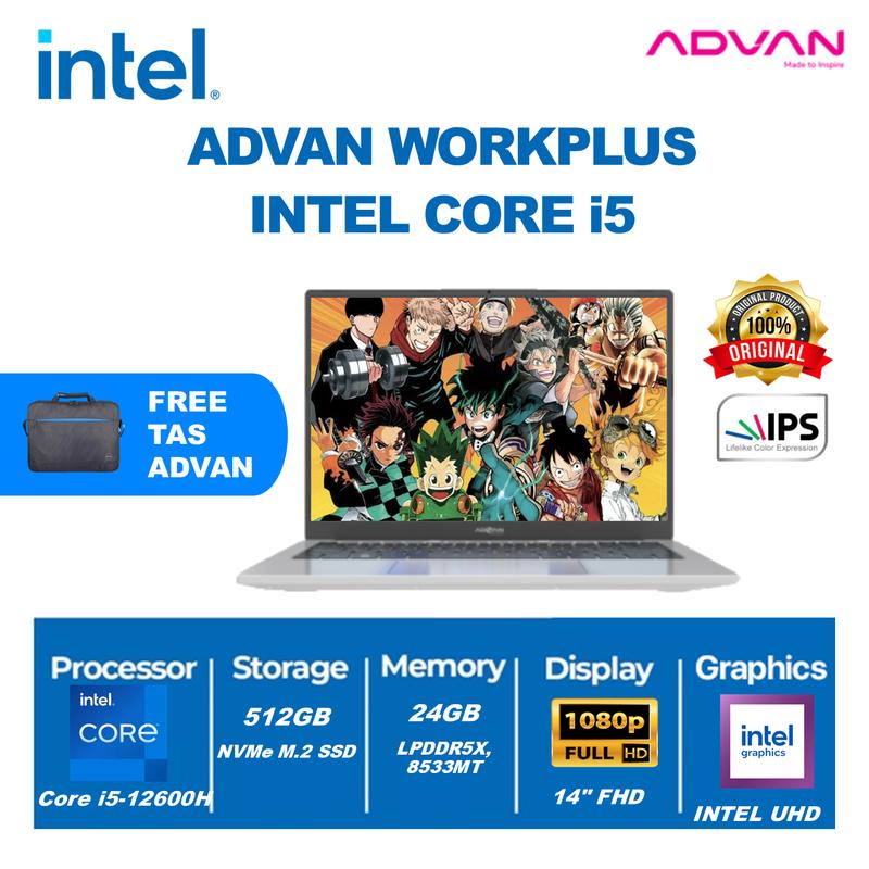 Laptop Advan Workplus - Core I5 12600H Ram 24GB 512GB SSD 14" - Shop ...
