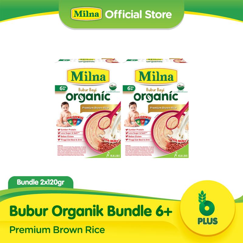 Milna Bubur Organik 6+ Brown Rice (2 Pack) - Shop | Tokopedia