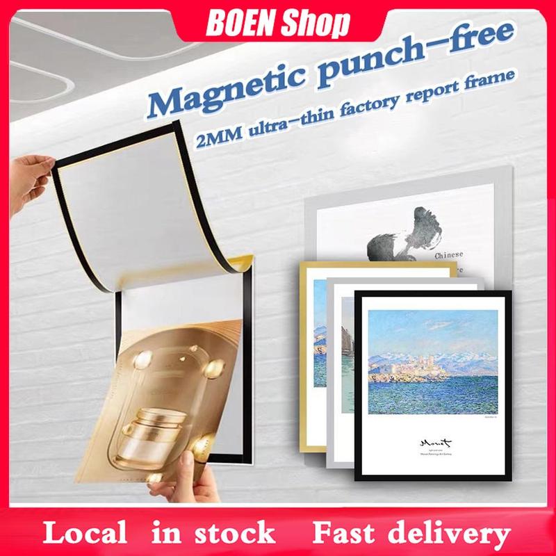 Papan Paparan Magnetik, Saiz A4, Bingkai Tongkat Dinding, Sesuai ...