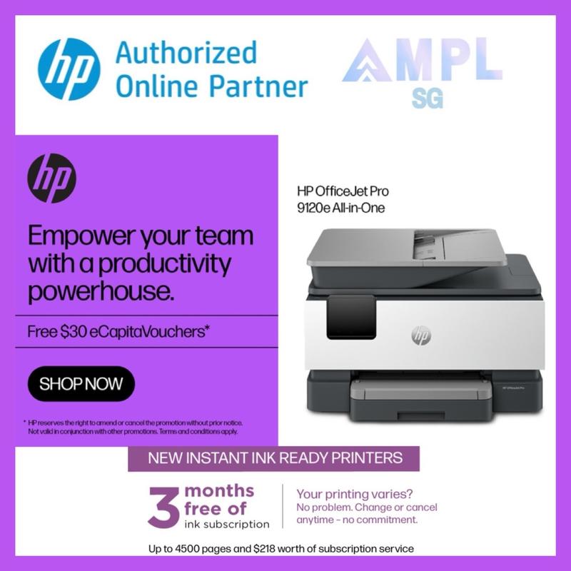 HP 9120e Color OfficeJet Pro Printer | Free $30 eVouchers | Print ...