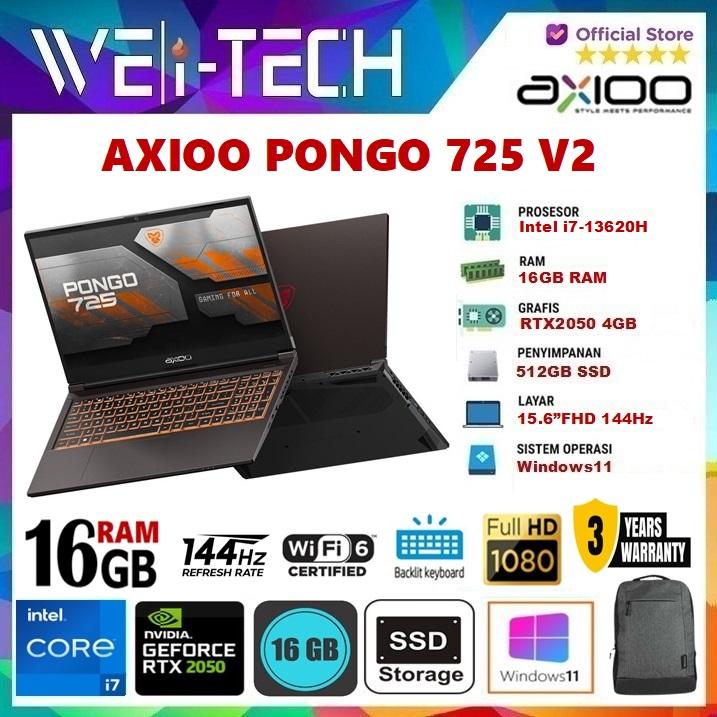 AXIOO PONGO 725 V2 i7-13650H RTX2050 512GB SSD 16GB 15.6"FHD 144Hz W11 ...