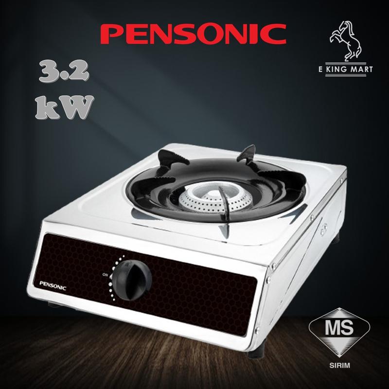 PENSONIC PGC-1001S Single Burner Stainless Steel Gas Stove Dapur ...