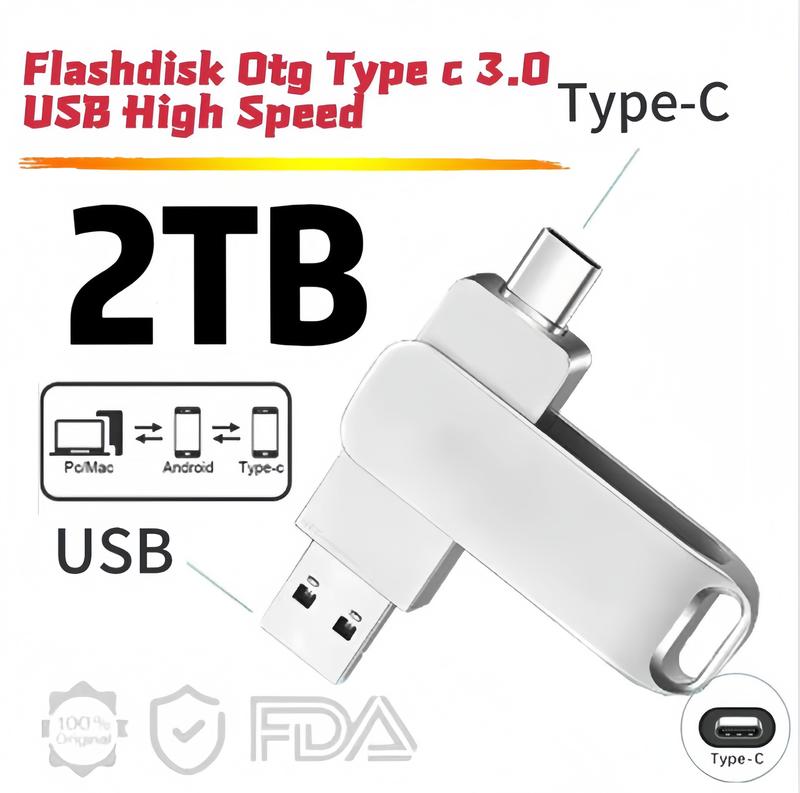2TB USB 3.0 flash drive type c/Micro high-speed OTG USB flash drive ...
