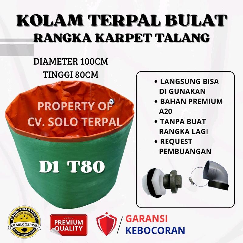 Kolam Terpal Karpet Talang D100 T80 Bahan A20 Korea Praktis Bisa ...