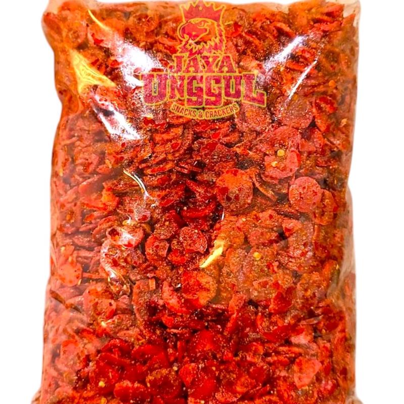 SOSRENG 1KG sosis goreng pedas bumbu chili oil - Shop | Tokopedia