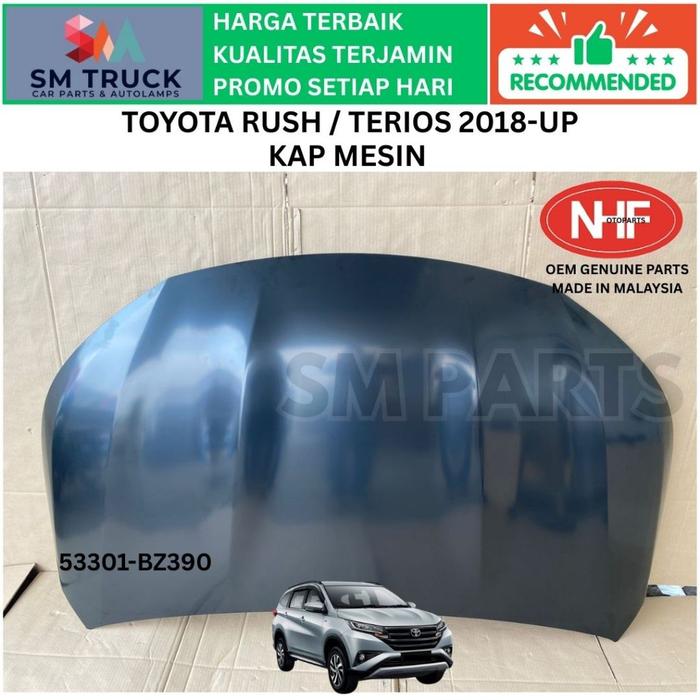 Jual (ORI MALAYSIA) 53301-BZ390 KAP MESIN MOTOR BONNET TOYOTA RUSH ...