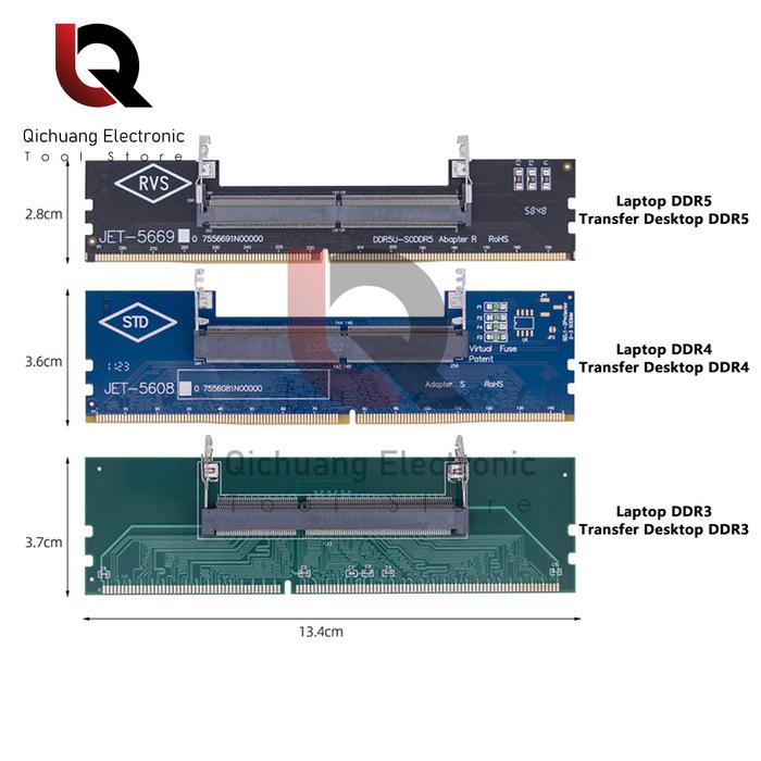 Jual DDR3 DDR4 DDR5 Laptop to Desktop Memory Adapter Card SO-DIMM To PC ...