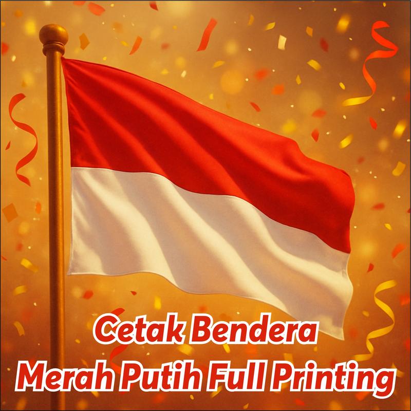 BENDERA MERAH PUTIH SEGALA UKURAN (KAIN TETRON) FULL PRINTING - Shop | Tokopedia