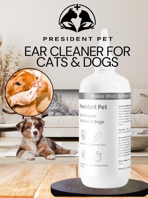 [President Pet] Pet Ear Cleaner for Cats and Dogs Cat Ear mite - TikTok ...