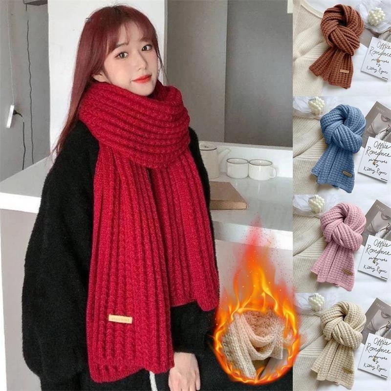 1 PCS Windproof Thickening Knitting Scarf Fashion Winter Scarves ...