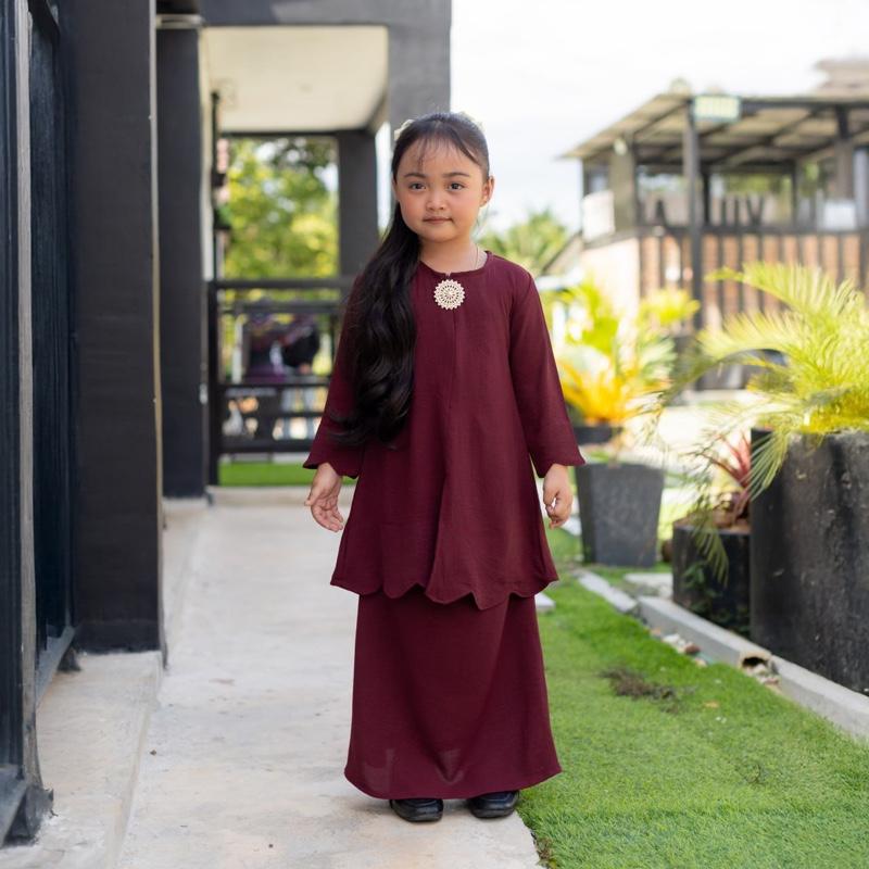 KURUNG YUSRAA SCALLOP MATERIAL ITALIAN CREPE CEY IRONLESS (KIDS ...