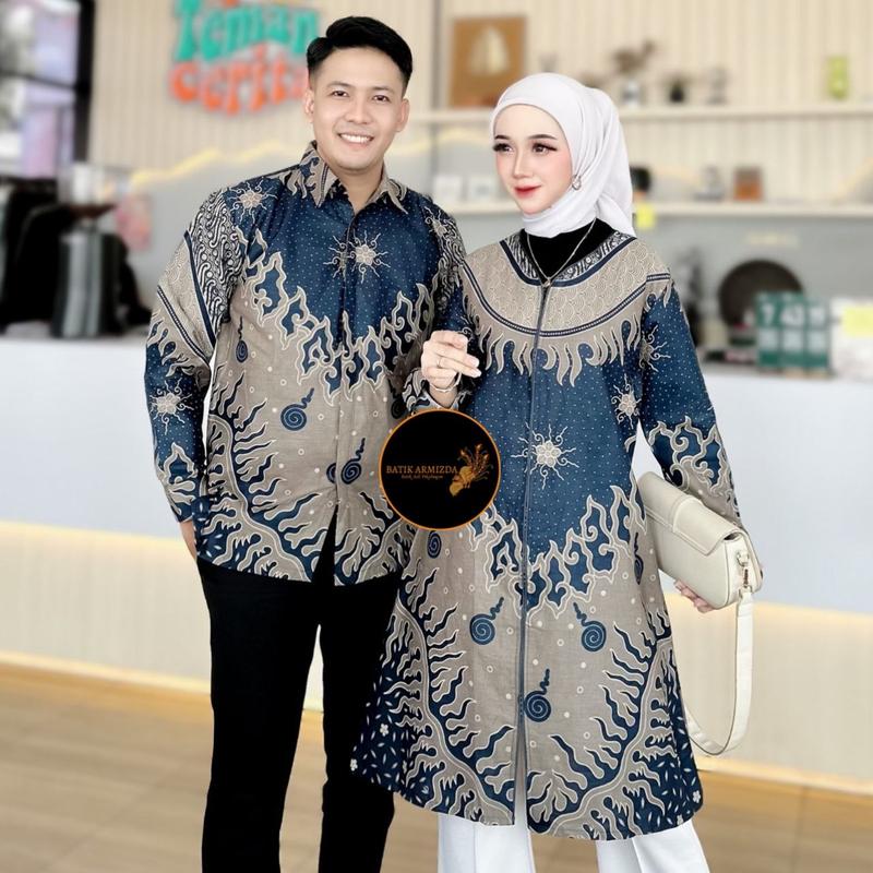 Baju Batik Tunik raya Couple Pasangan Batik Kain Katun Motif - Shop ...