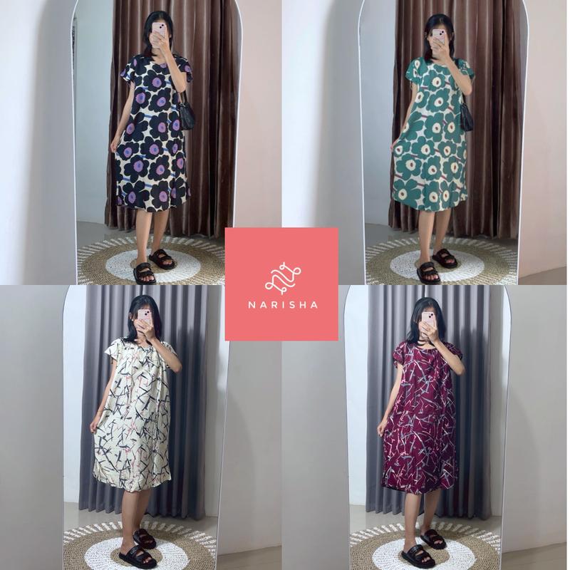 NARISHA - Daster XL Rayon Premium Kain Nyaman Adem - Shop | Tokopedia