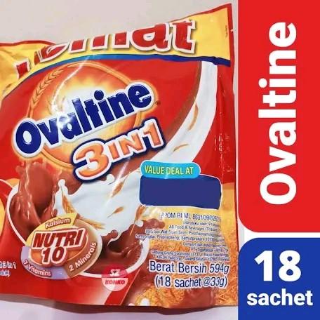 Ovaltine Chocolate 3in1 (18x33gr) , Ovaltine Cold Crunchy - Shop ...